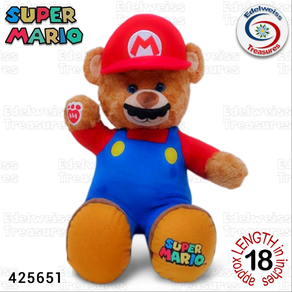 Build-A-Bear BAB Standard 18" SUPER MARIO № 425651 Stuffed Toy | Shopee ...