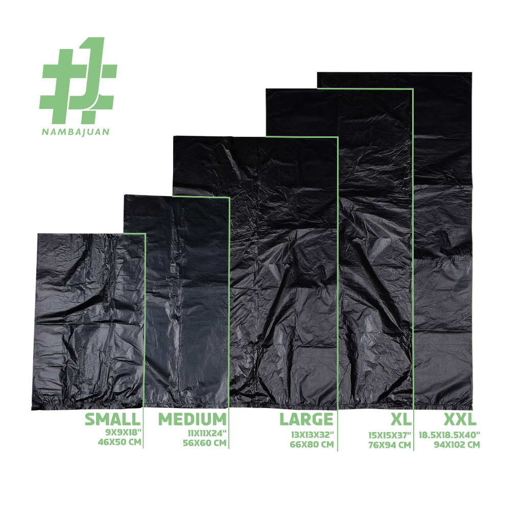 Black Garbage Bags (Folded) 50 pcs./pack | Shopee Philippines