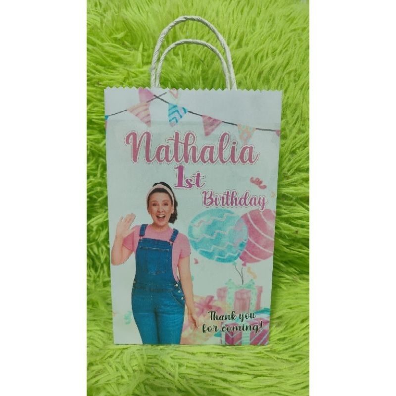 Ms Rachel design 2 free Customize name lootbag sold per. 10pcs | Shopee ...