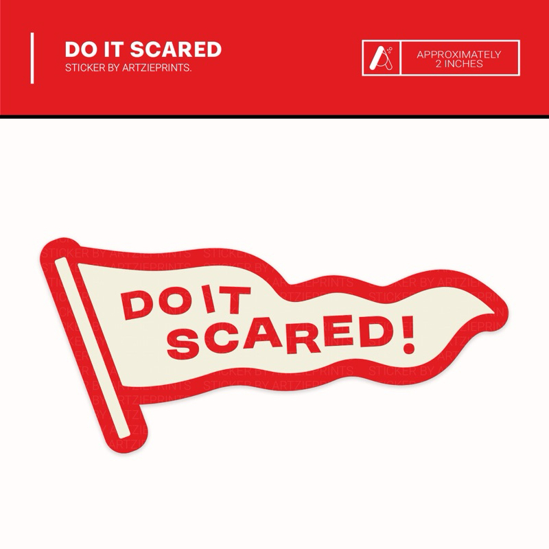Do It Scared Sticker | Matte Laminated Waterproof | For : Laptop ...