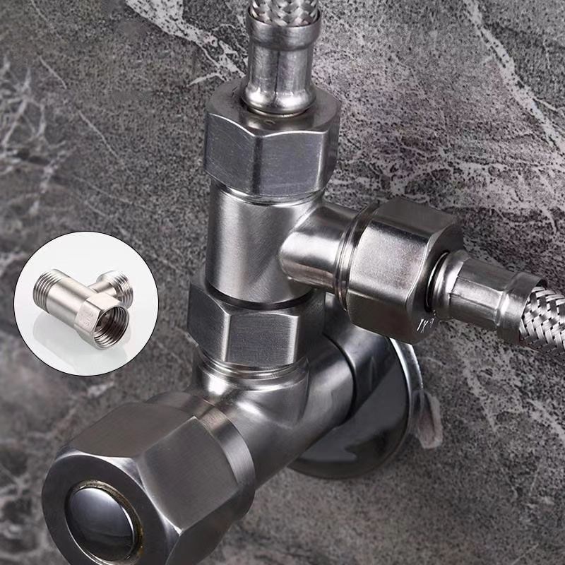Tee Adapter Stainless Steel 3Way Tee Connector G1/2 T Valve Diverter ...