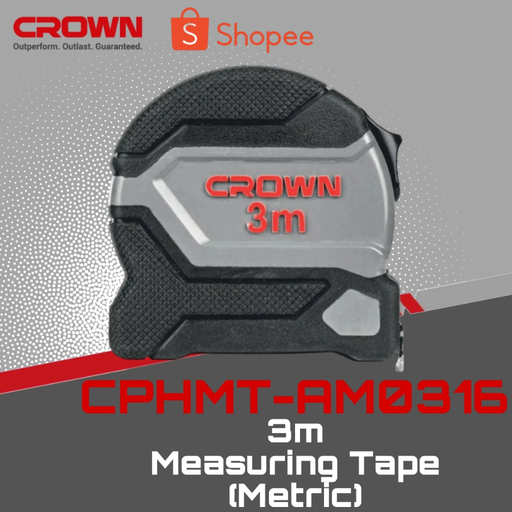 CROWN 3M(CPHMT-AM0316) and 5M(CPHMT-AM0519) Steel Measuring Tape (Metric) | Shopee Philippines