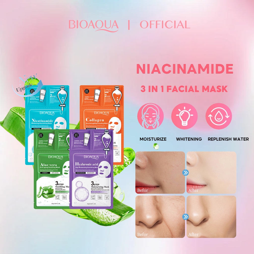 BIOAOUA Facial Mask Skin Care Natural Essence Moisturizing Facial ...