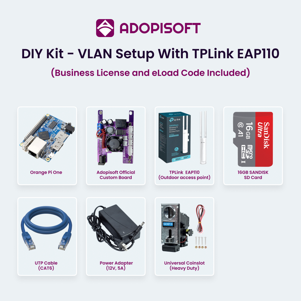 ADOPISOFT DIY Kit -TP Link Eap110 VLAN Setup (OPI Board) | Shopee ...