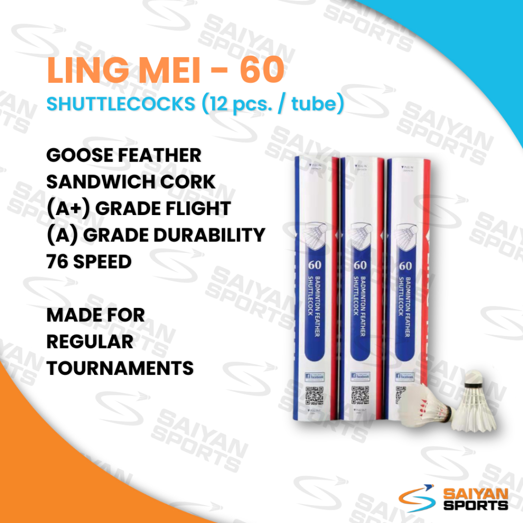 Ling Mei 60 Badminton Shuttlecock. authentic and high quality (BWF ...