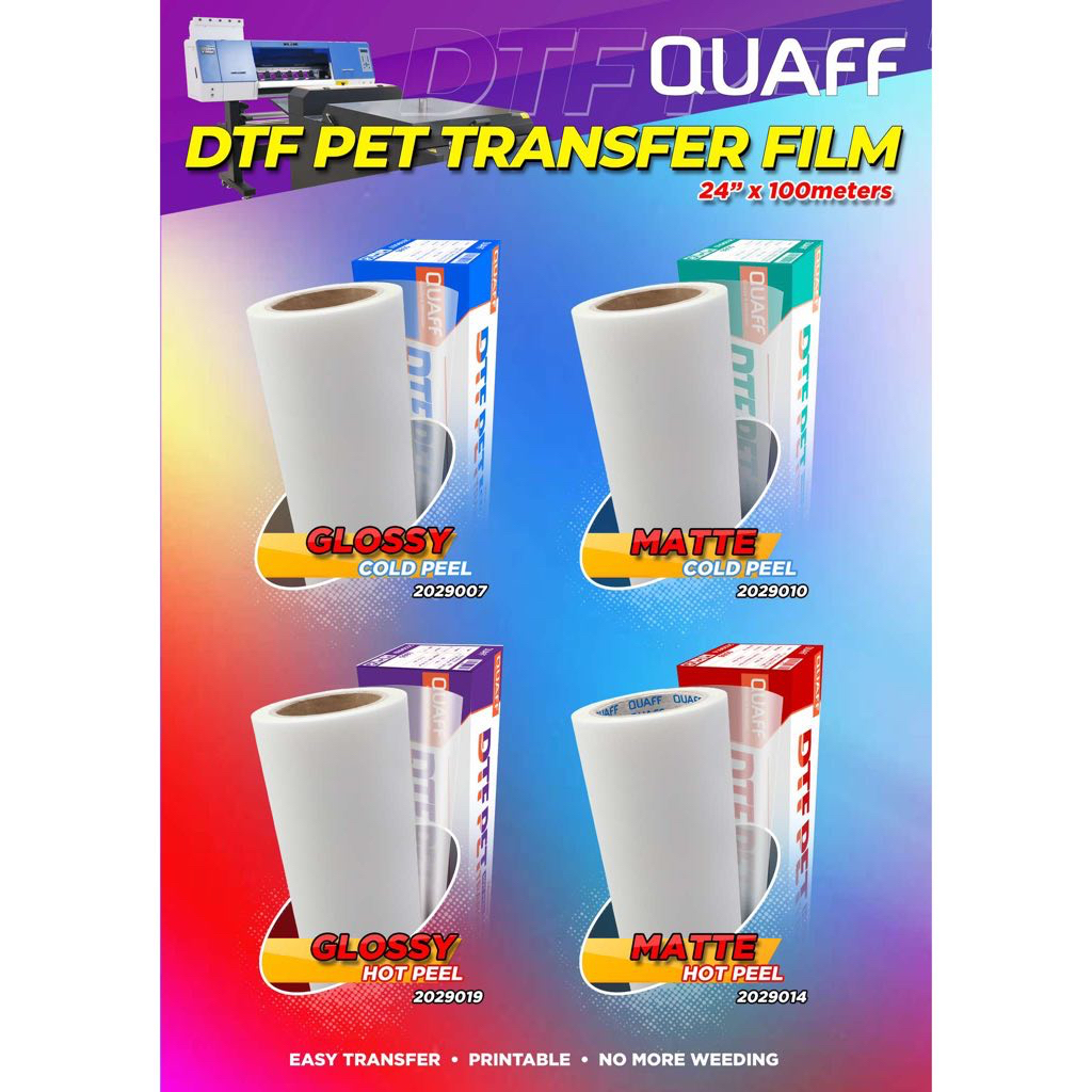 QUAFF DTF PET TRANSFER FILM 24 inches x100 meters (1 roll) | Shopee ...