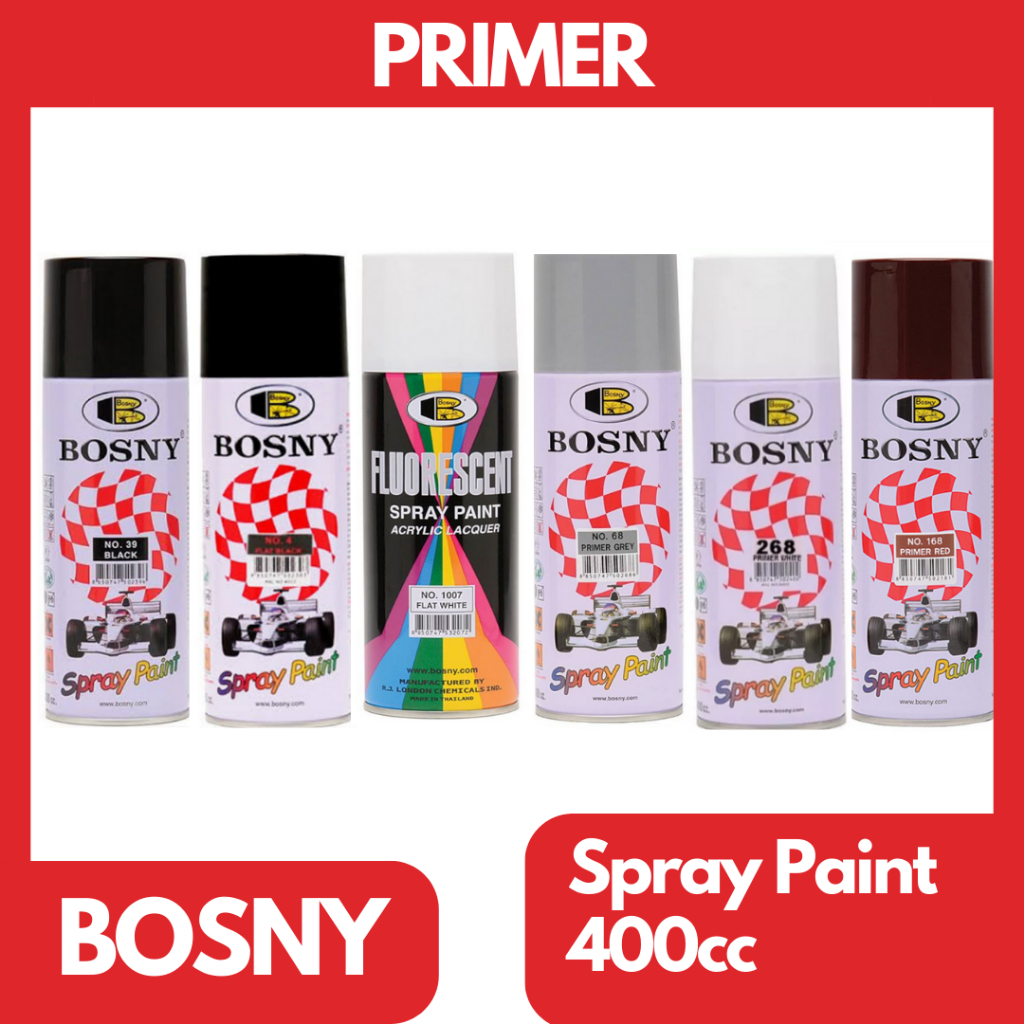 Bosny #68 Primer Grey Original Acrylic Spray Paint 400cc | Shopee Philippines