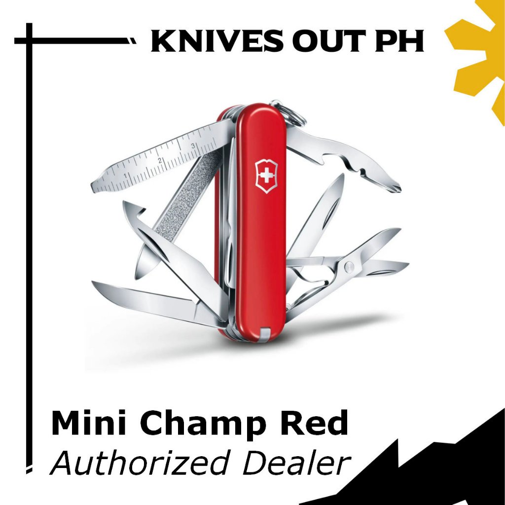 VICTORINOX SWISS ARMY MINI CHAMP RED 0.6385 | Shopee Philippines