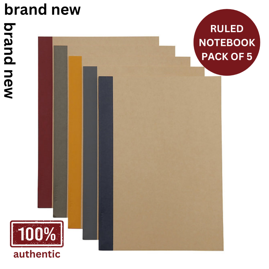 BRAND NEW!!! Authentic 100% MUJI Ruled Notebook in Pack of 5 or Singles ...