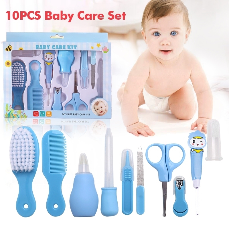 10in1 Baby Care Kit Newborn Baby Personal Finger Brush Nasal Aspirator ...