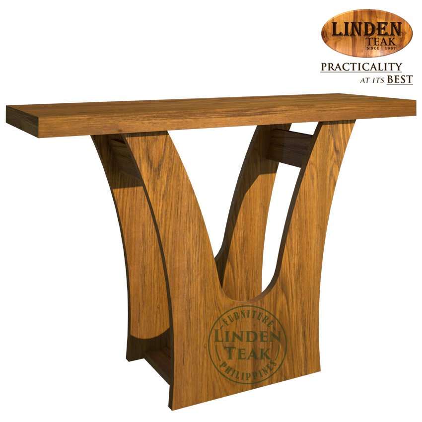Solid Teak Wood Modern-U Console Table | Shopee Philippines