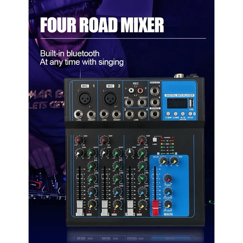 MIXER F4-USB 4 Channel Mixer W/Bluetooth | Shopee Philippines