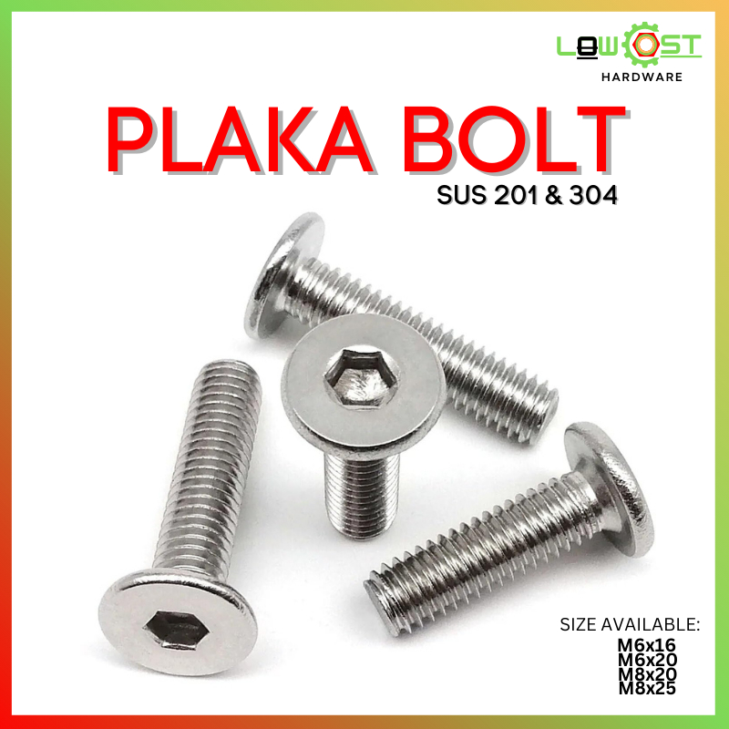 Plate bolt Plaka bolt universal bolts for motorcycle and car | Shopee ...