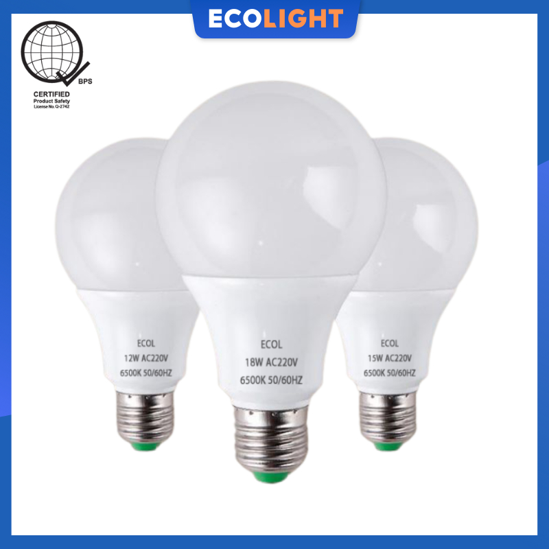 LED Bulb Light Warm White Daylight Bulb Led Light Bulbs 7W 9W 12W 15W 18W Ecol | Shopee Philippines