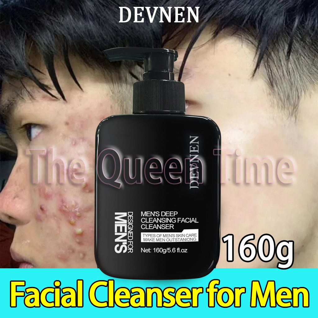 DEVNEN Salicylic Acid Face Wash Men Anti Acne Face Cleanser Whitening ...
