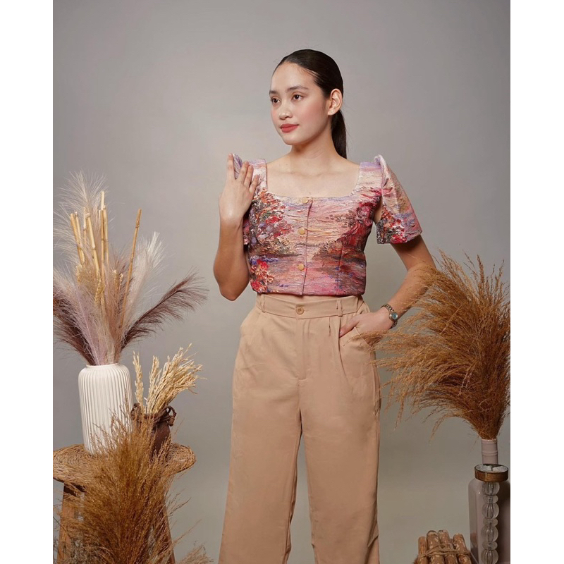 Modern Filipiniana Top ON HAND | Shopee Philippines