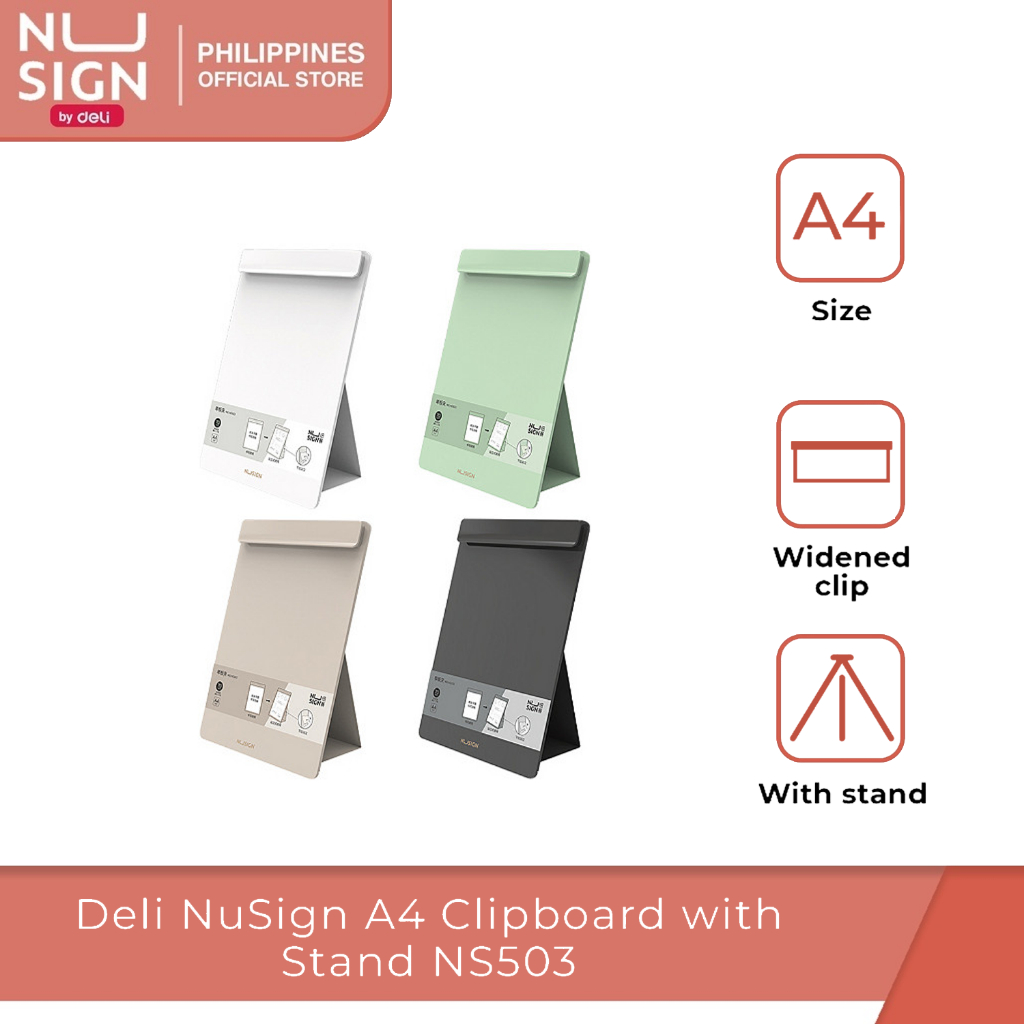 Deli NuSign A4 Clipboard with Stand NS503 | Shopee Philippines