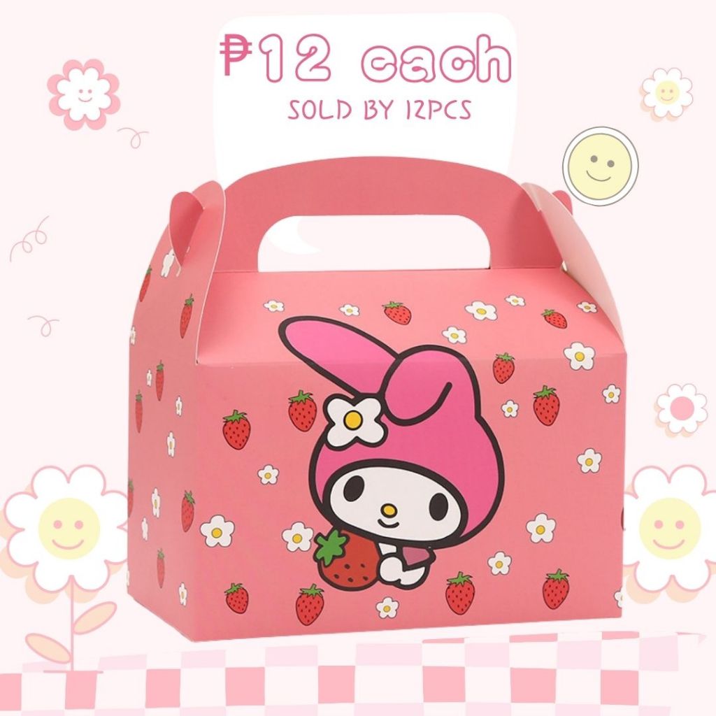 FP2077 (12PCS) Pink Rabbit Loot Box Loot Bag Souvenir Giveaway Loot Bag ...