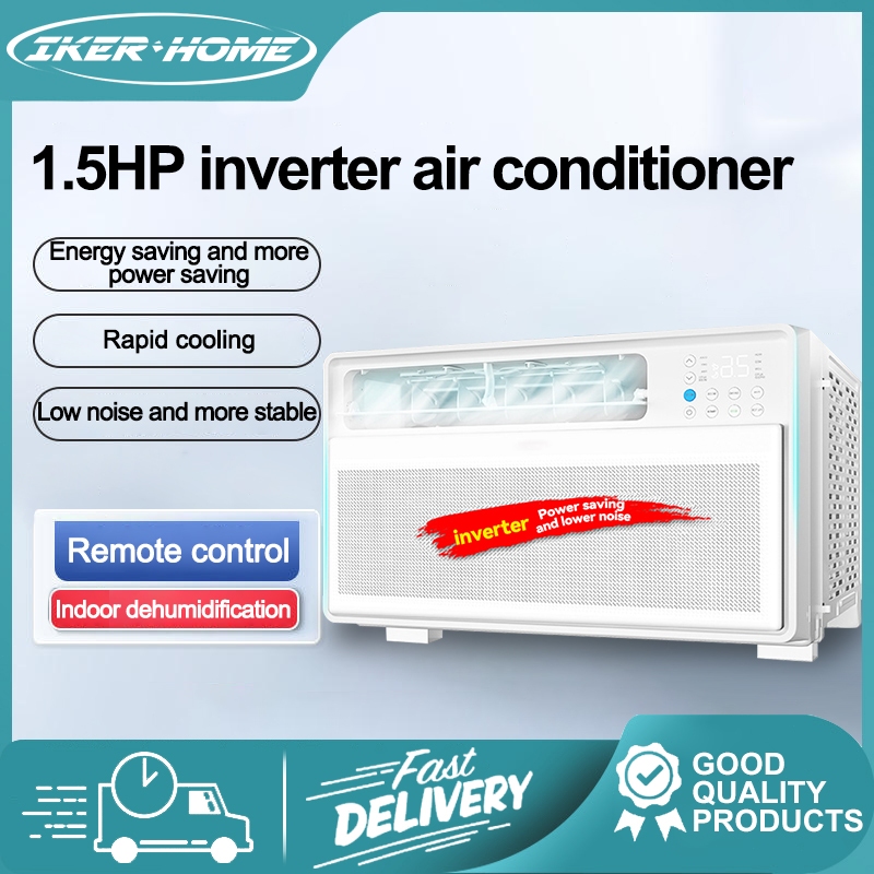 IKER 1.5HP Inverter Air Conditioner Free Installation Portable Window ...