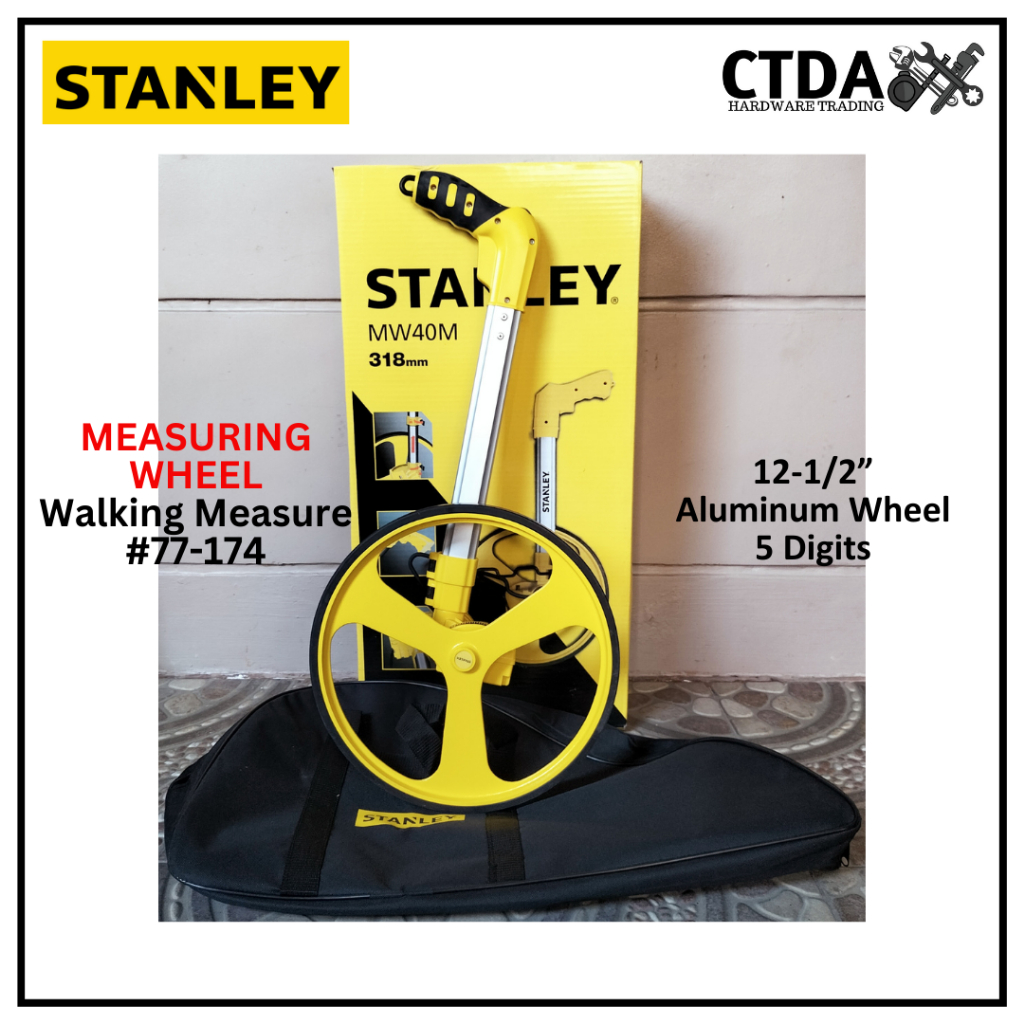 STANLEY MEASURING WHEEL #77-174 (WALKING MEASURE) 12'' ALUMINIUM WHEEL ...