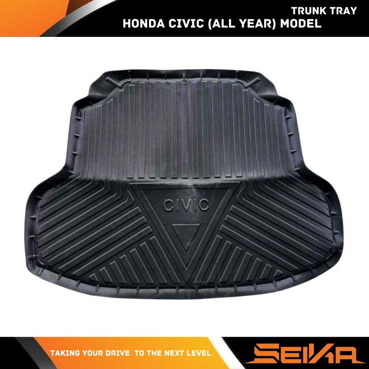 Honda Civic car mat, 2006-2021 Honda Cargo Trunk Tray car Matting, car ...