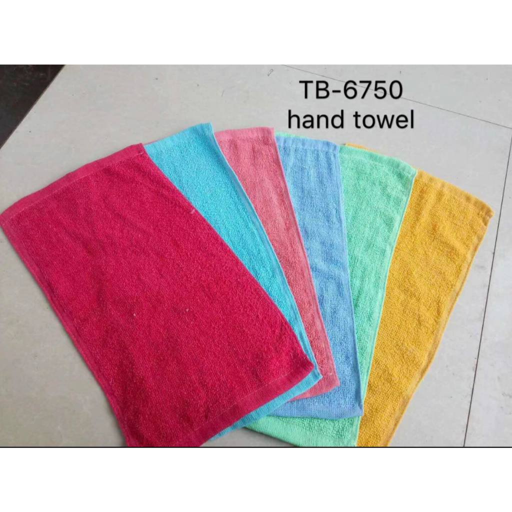 Jasmineshi 12 in 1 Cotton Towel Plain Colored Towel (Face Towel/Back ...