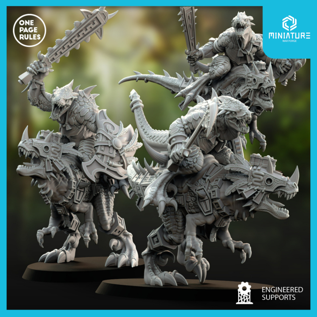 One Page Rules | Saurian Raptor Rider SOLO w/40mm Base for Tabletop ...