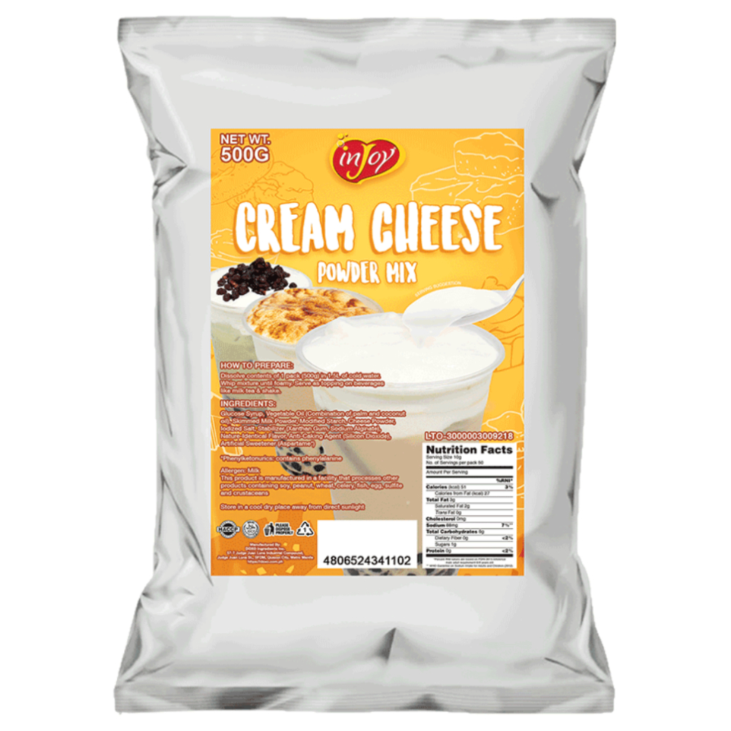 INJOY CREAM CHEESE POWDER MIX TOPPINGS 500g | Shopee Philippines