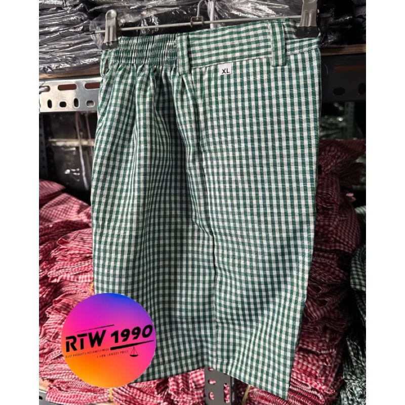 school uniform shorts checkered Green | Shopee Philippines