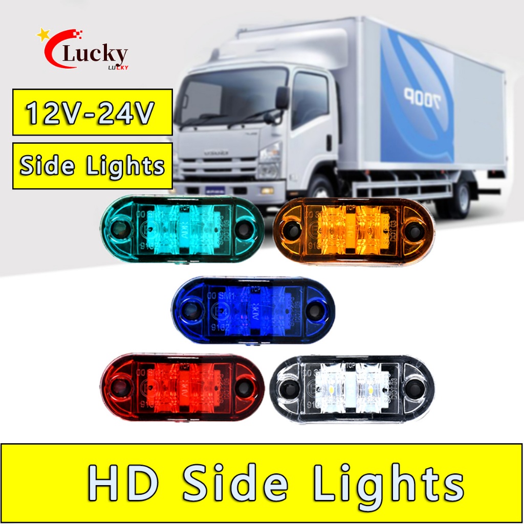 Lucky 12V-24V LED Highlight Car Truck Side Lights The Width Light ...