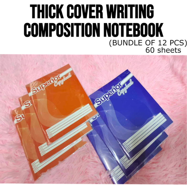 Thick Cover Writing Composition Notebook ( BUNDLE OF 12 PCS) | Shopee ...