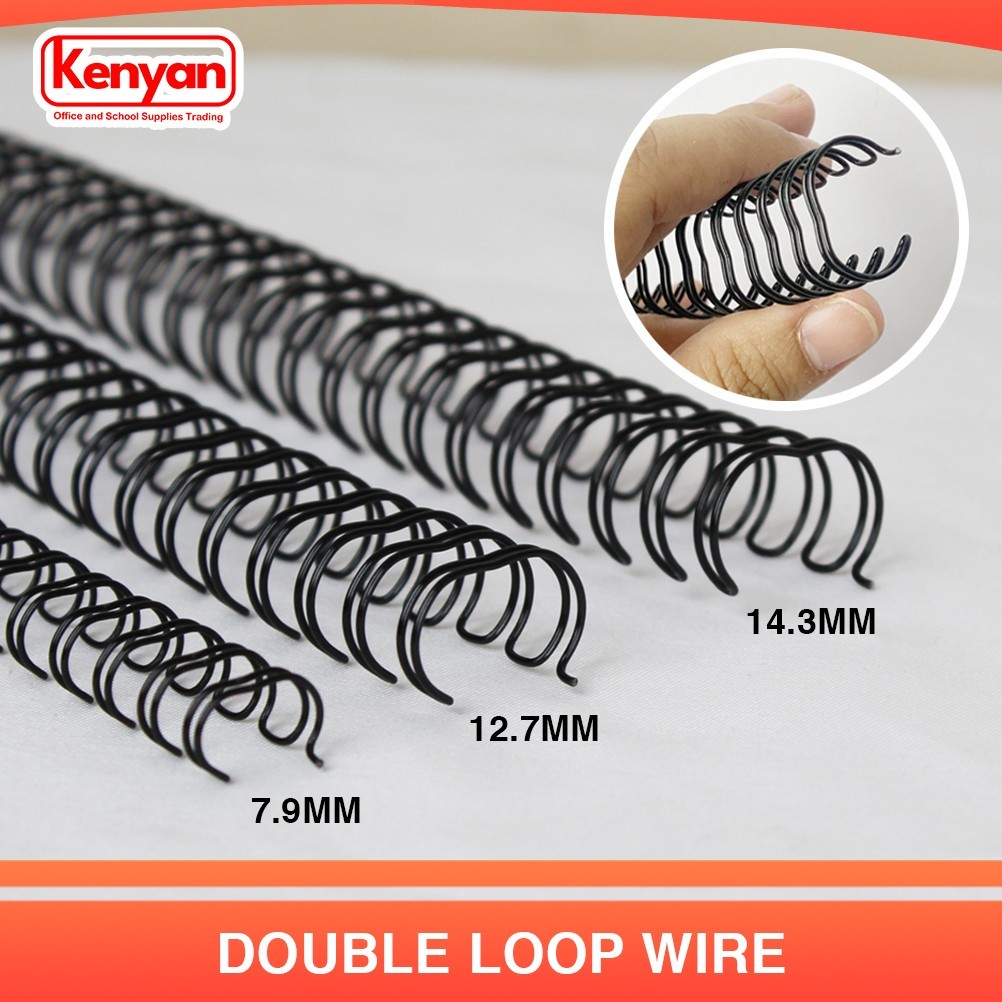 400pcs Double Loop Wire Binding 90 Hole Metal binder (7.9mm, 12.7mm, 14 ...