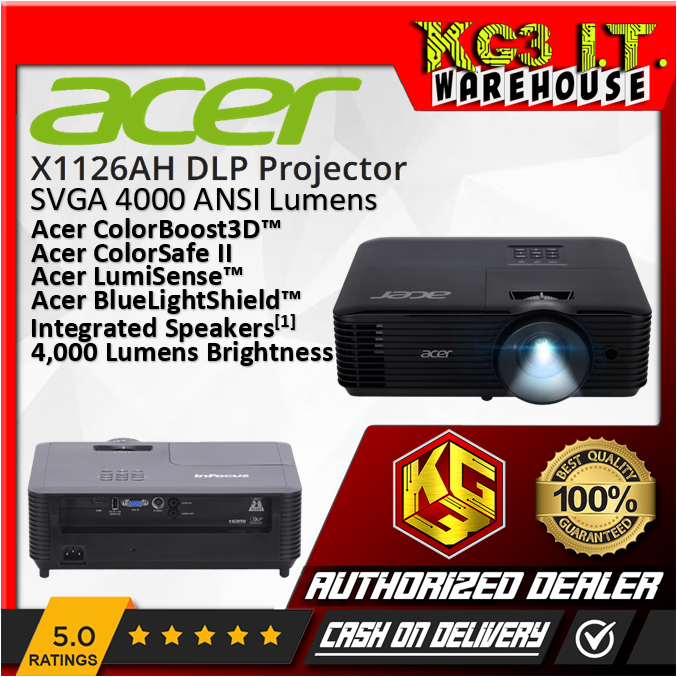 Acer X1126AH SVGA 4000 Lumens 800 X 600 Projector | DLP|in-Built ...