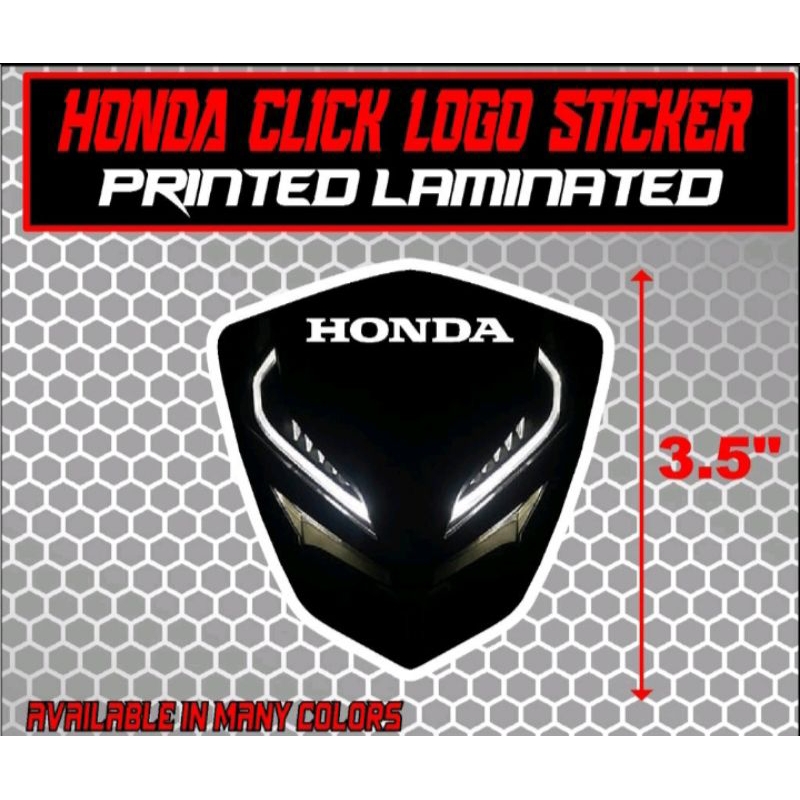 Honda click logo sticker printed laminated waterproof | Shopee Philippines