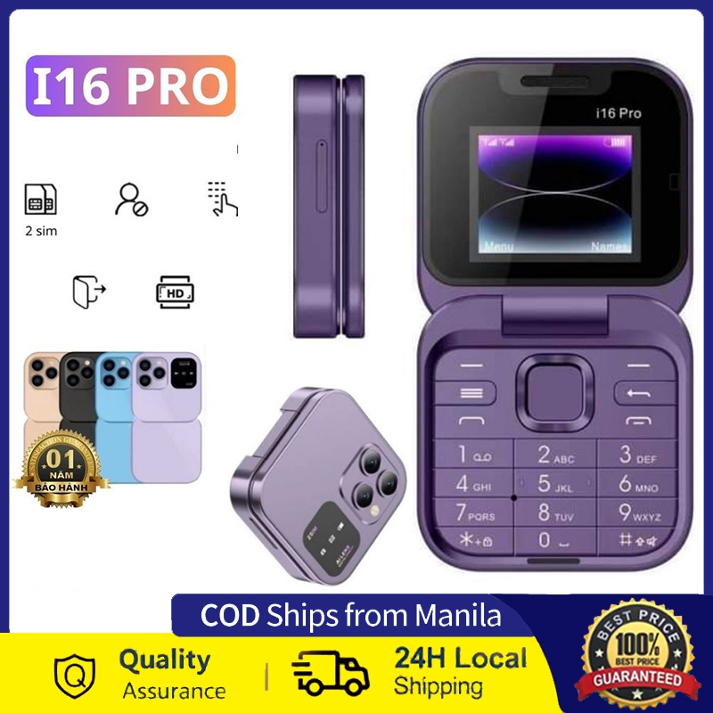 I16 Pro Flip Phone Keypad Cellphone Foldable Small Mobile Phone Dual ...