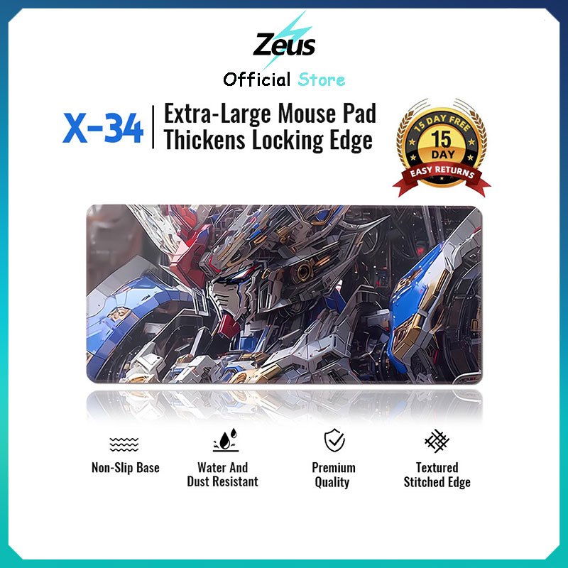Zeus® x Gundam Mouse Pad For Gaming /Extended Mouse Mat Mice Pad Large ...