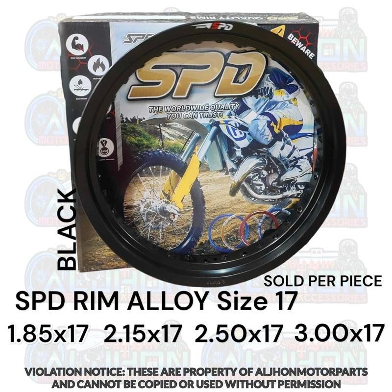 SPD RIM ALLOY 17 Black 185x17 215x17 250x17 350x17 | Shopee Philippines