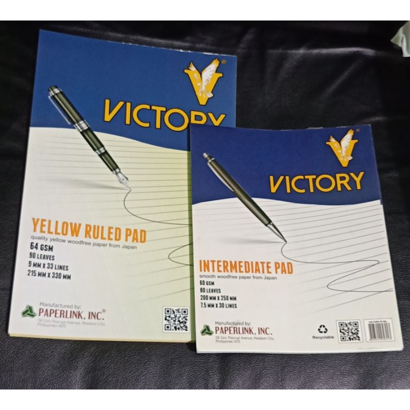 Victory Yellow pad and intermediate pad Duo | Shopee Philippines