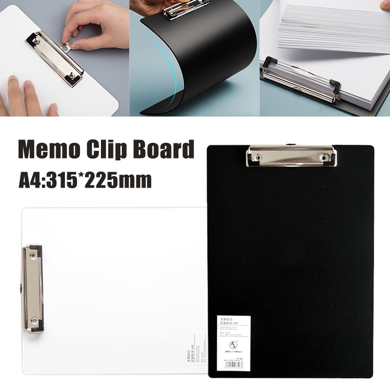 A4 Clipboard Portable Plastic Memo Clip Board With Stainless Steel Low ...