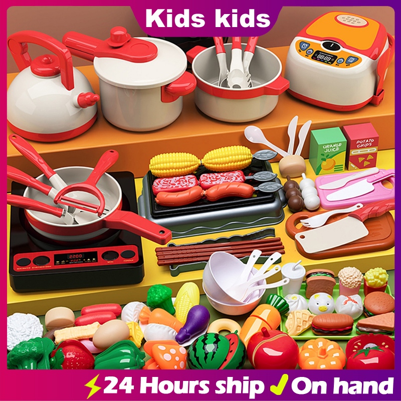 Kitchen Set Toys Cooking Dinnerware Educational Toys Mini Food Pretend ...