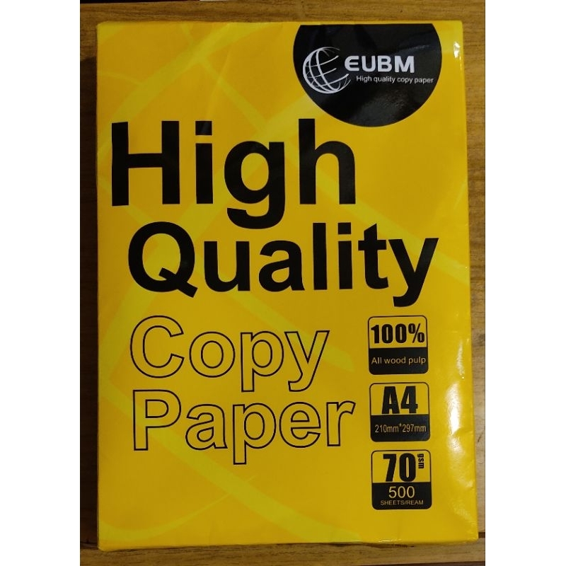 High Quality Copy Paper A4 Size Thick 70gsm, 500pcs per 1Ream | Shopee ...