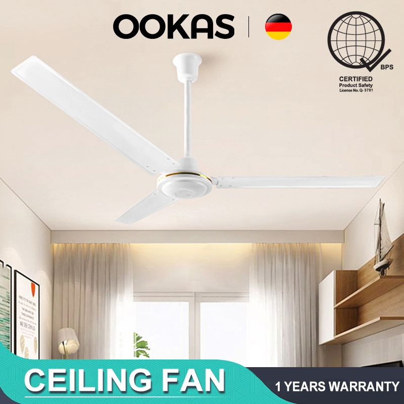 OOKAS Strong Wind Ceiling Fan Big Size Household Three Leaf Electric ...