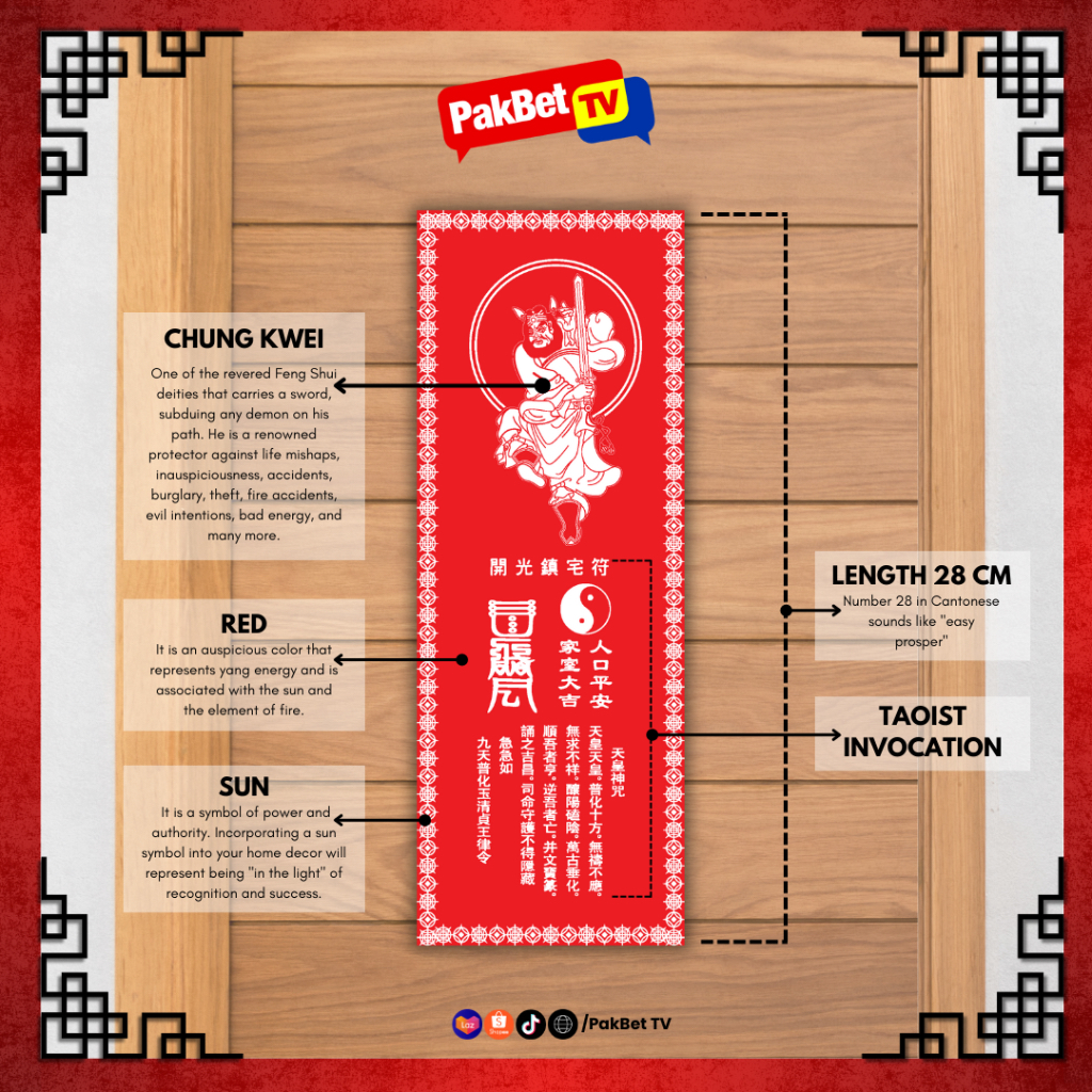 [BUY 1 TAKE 1] Chung Kwei Amulet Sticker for Door | Feng Shui by PakBet ...