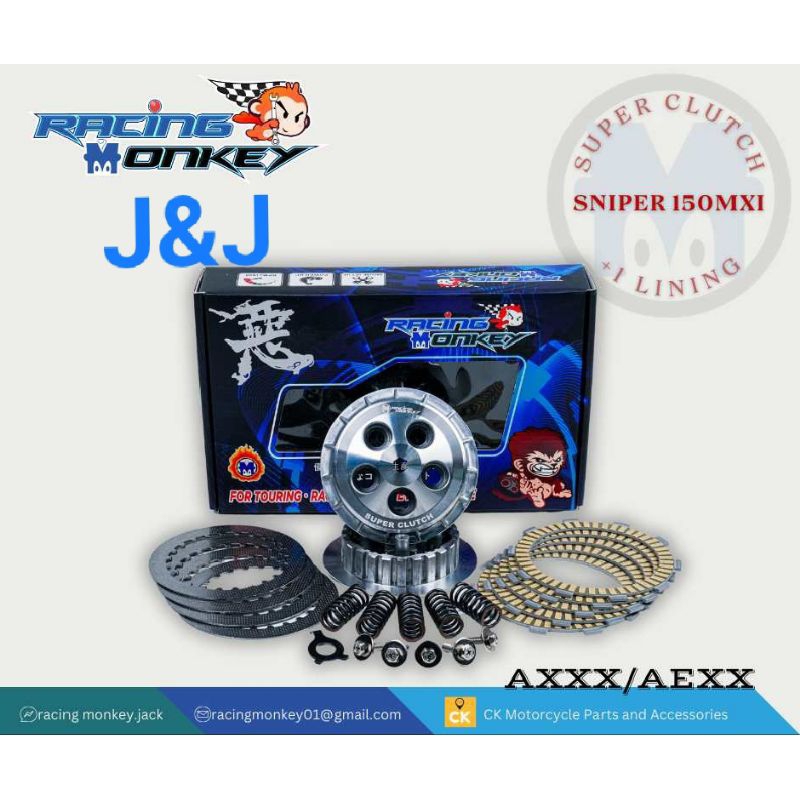 RACING MONKEY SUPER CLUTCH LINING PLUS 1 FOR SNIPER 150 MXI | Shopee ...