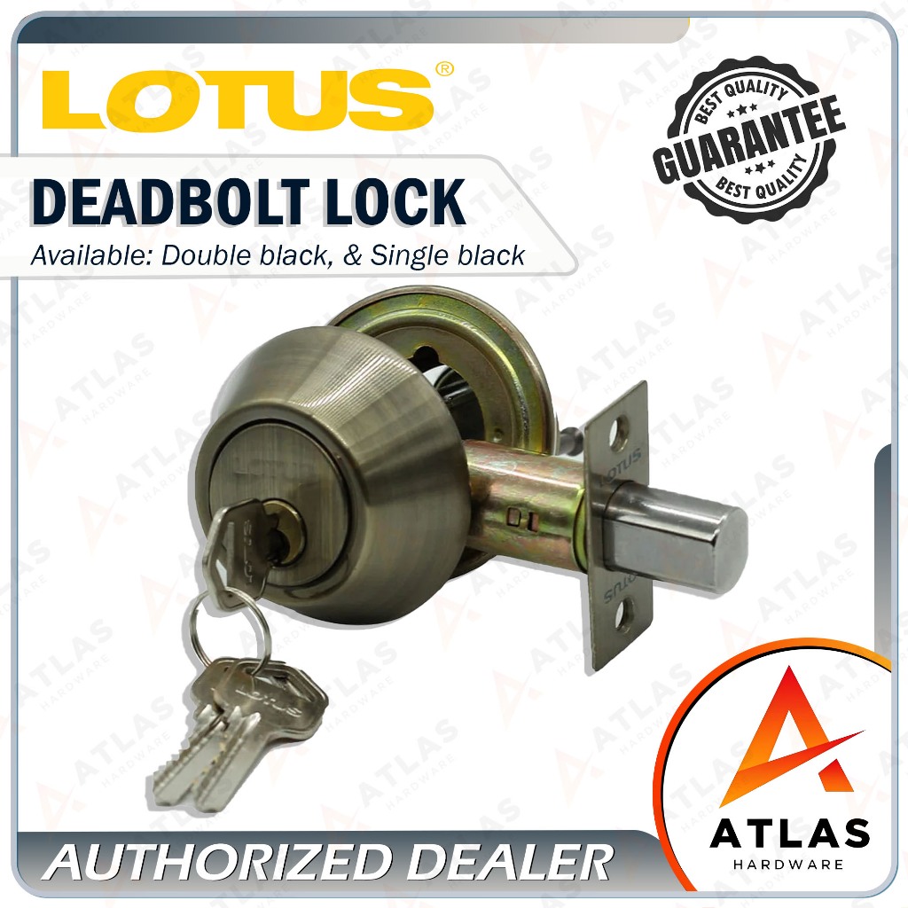 Lotus Deadbolt Single Black or Double Black ATLAS | Shopee Philippines