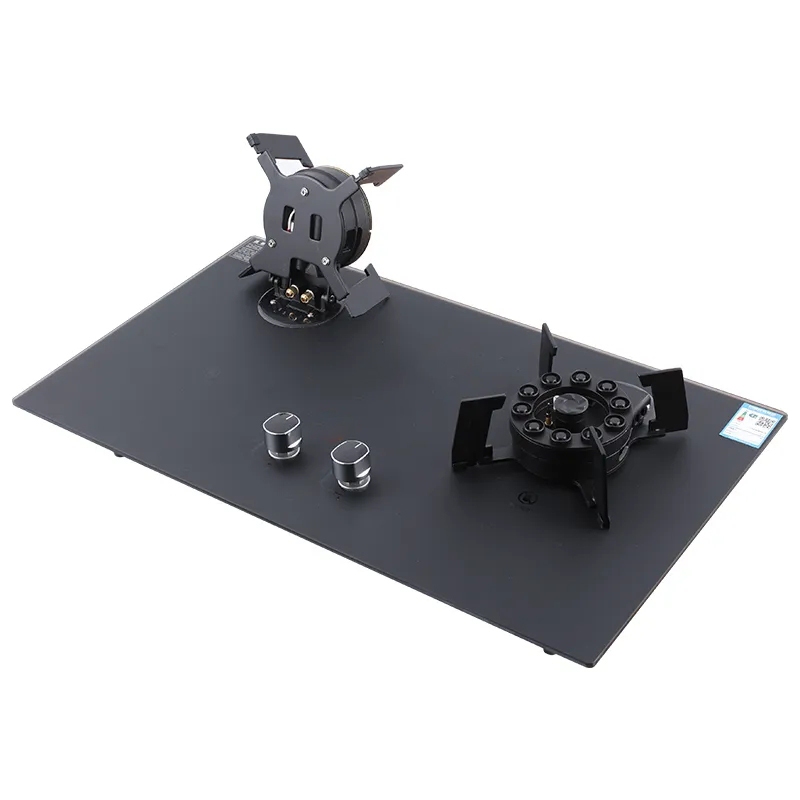 Flip Folding Double Burner Stainless Steel Gas Cooker Desktop Built-in ...