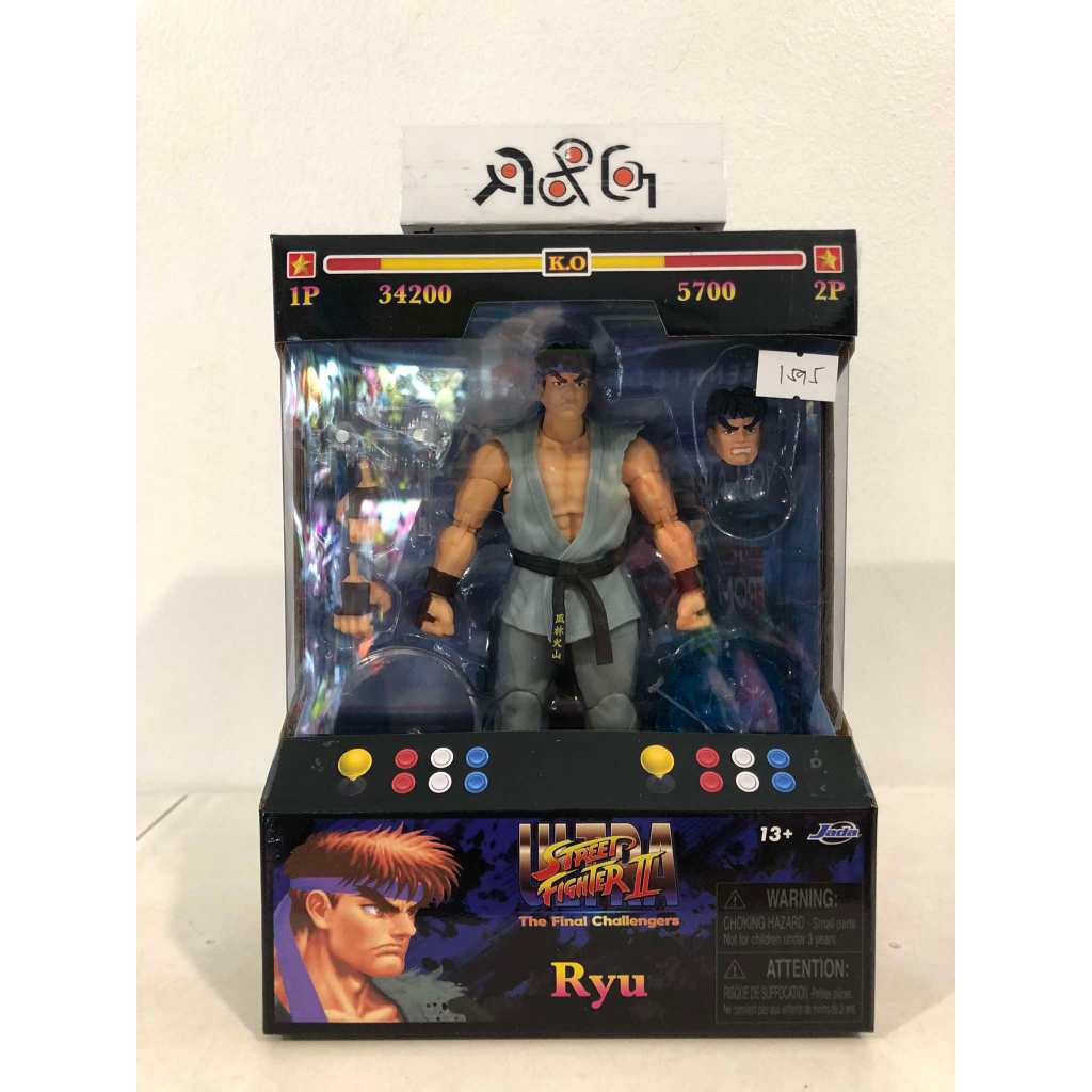Jada Toys Ultra Street Fighter II: The Final Challengers Ryu Player 2 Color 1/12 Scale Action ...