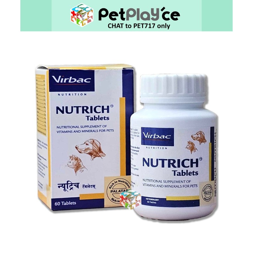 Virbac Nutrich Multivitamins Tablet 100% ORIGINAL 60 Tablets Meds ... Virbac Nutrich Multivitamins Tablet 100% ORIGINAL 60 Tablets Meds ...