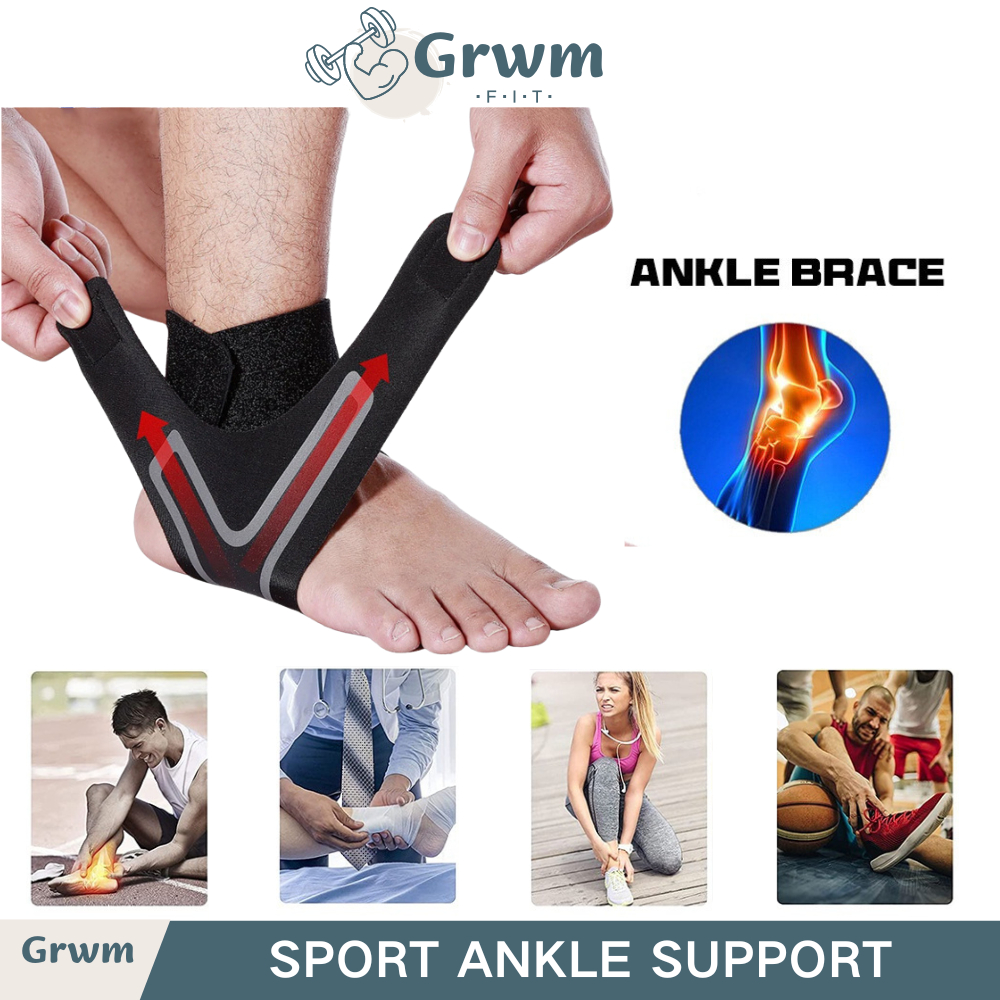 Ankle Brace Adjustable Compression Ankle Support Elastic Ankle Guard ...