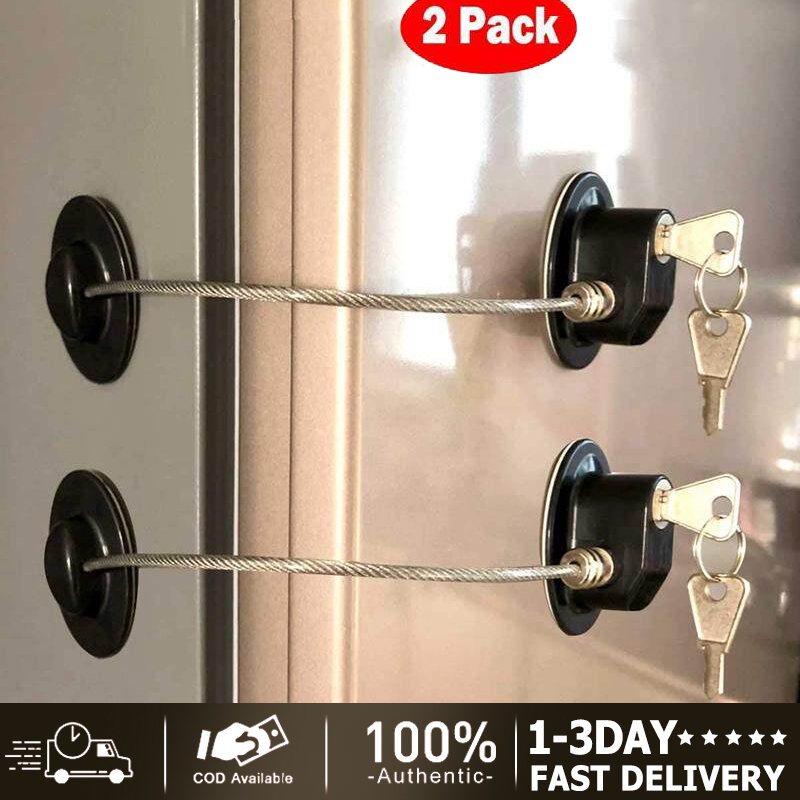 Refrigerator Door Lock Strong Adhesive Freezer Door Lock File Drawer ...